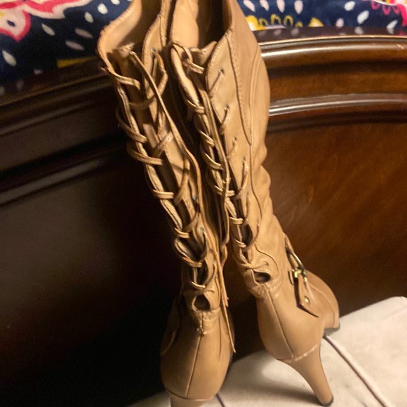TOP Moda | Shoes | Heals Boots That Lace Up In The Back | Poshmark